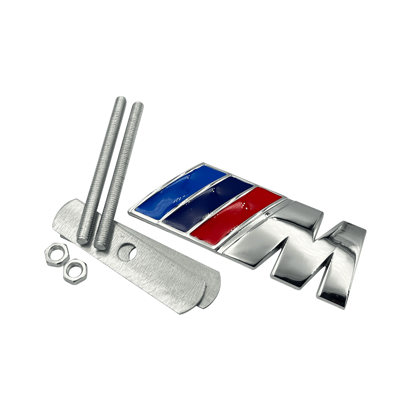 Chrome BMW M-sport Emblem Badge i Metal - Driverse.dk | Driverse